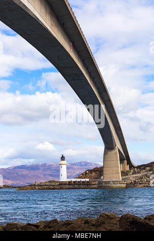 The Skye road bridge and Kyleakin lighthouse on the small island of ...