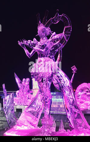 Harbin Ice-Snow World in Harbin City, northeast China's Heilongjiang ...