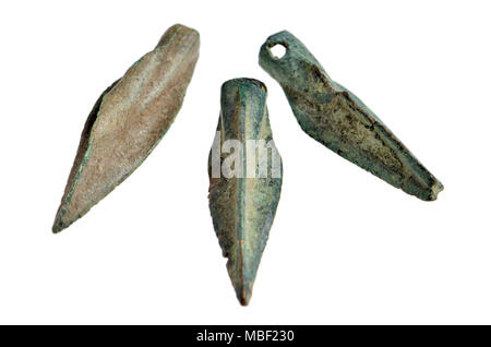 Roman bronze tri-lobe arrowheads Stock Photo - Alamy