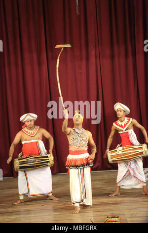 Traditional Kandyan Raban dancer, Kandy, Sri Lanka Stock Photo ...