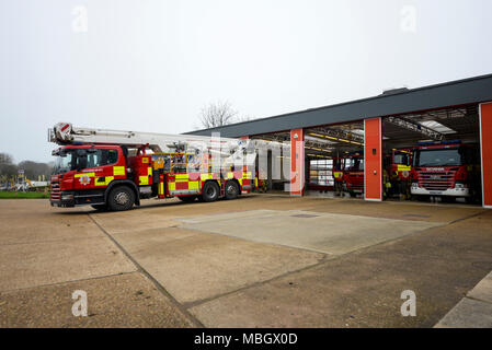 Southend Community Fire Station, Sutton Road, with flag at half mast ...