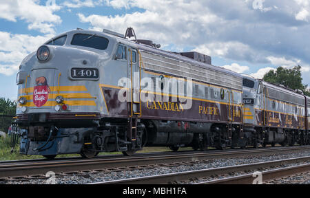 Canadian Pacific Rail diesel locomotive in downtown Vancouver BC Stock ...