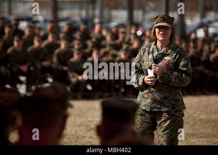 U.S. Navy Capt. Jennifer E. Smith, the off going commanding officer for ...