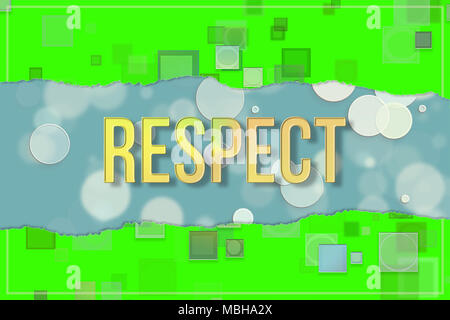 Respect graphic design illustration with design swirls on a white ...
