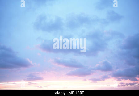 Clouds in the blue sky in sunset time Stock Photo - Alamy