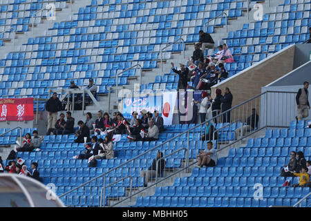 Fans of South Korea cheer during the World Cup Group A soccer match ...