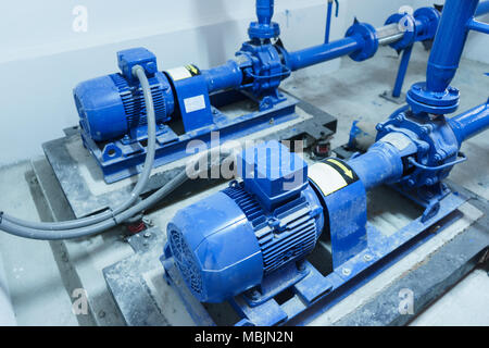 pump room - electrical water pumps at a water treatment plant Stock ...