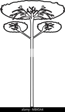 tall tree icon over white background, colorful design. vector ...