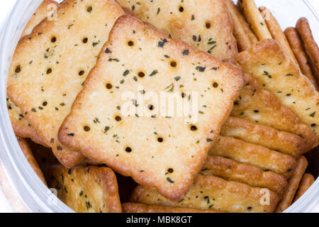 crackers in plastic box Stock Photo - Alamy
