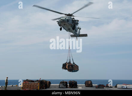 amphibious assault ship, RAS, REPLENISHMENT AT SEA, USS Ashland (LSD 48 ...