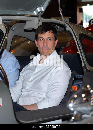Mercedes team principal Toto Wolff speaks during a press conference on ...