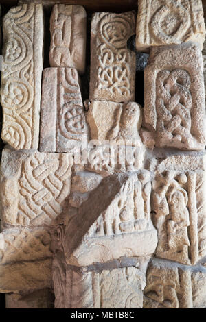 Anglo Saxon and Norman Stone Carvings in the entrance to Bakewell ...