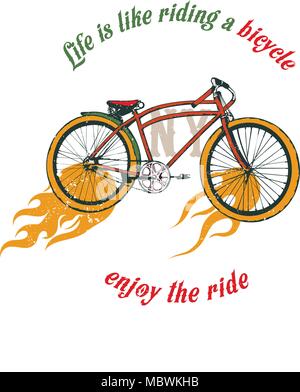 Old bicycle emblem Stock Vector Image & Art - Alamy