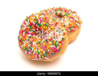 Maple Sprinkle Donuts on a White Background Stock Photo - Alamy