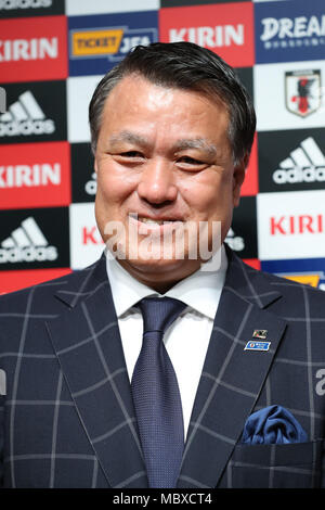 Tokyo, Japan. 12th Apr, 2018. (L-R) Kozo Tashima, Akira Nishino (JPN ...