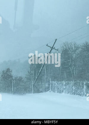 Winter Storm Skylar damages electrical lines at Otis Air National Guard ...