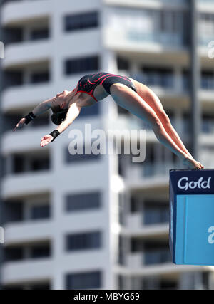 England’s Lois Toulson competes in the Women's Diving 10m Platform ...