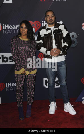 LOS ANGELES - MAR 5: Angela Yee, DJ Envy at the 2017 iHeart Music ...