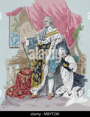 Engraving of Louis XVI (1754 â€“ 1793), born Louis-Auguste, last King ...