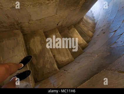 Steps inside the Leaning tower of Pisa Stock Photo - Alamy