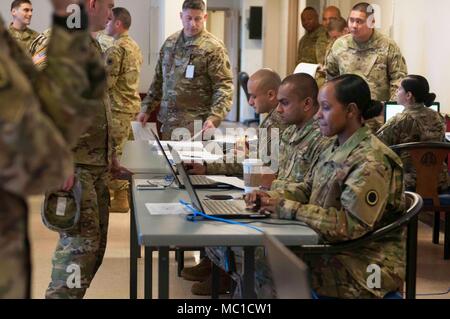 Soldiers with Headquarters and Headquarters Battalion, I Corps, file ...