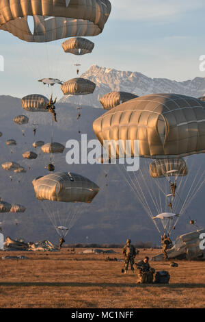The skies of northern Italy are filled with paratroopers from the 173rd ...