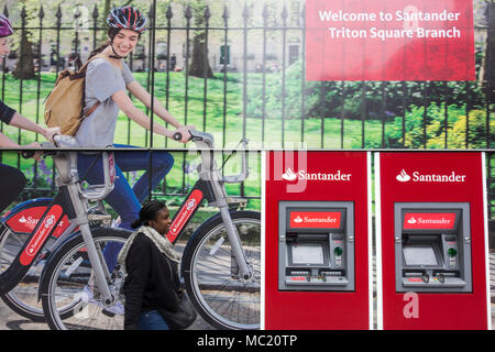 Santander, Triton Square, Regents Place, London, NW1, UK Stock Photo ...