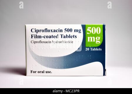 Ciprofloxacin antibiotic tablets Stock Photo - Alamy