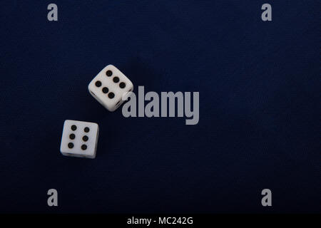 Red dice showing number 6 Stock Photo - Alamy