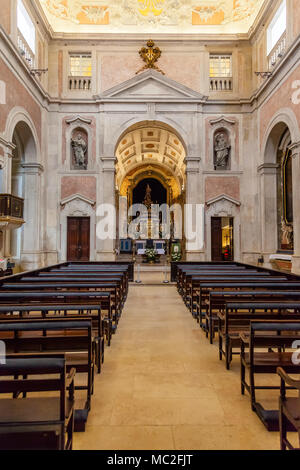 Baroque style interior nave of Our Lady Church in Bruges, Belgium Stock ...