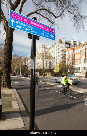 London Cycle Super highway CS3 in docklands East London Stock Photo - Alamy