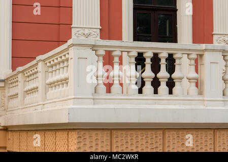 An old classic isolated balustrade. Ancient fence. Ancient clipping ...