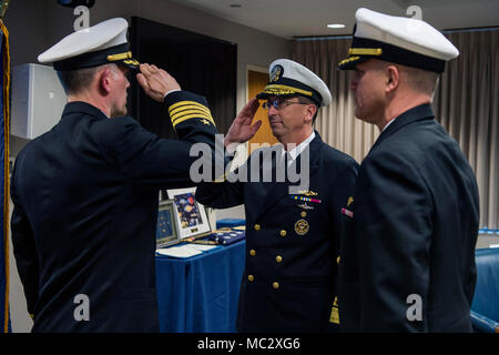 Naval Officers (left-right) Mark Deller, John Cunningham, Keith Beckett ...