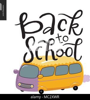 lettering bus. hand drawing. vector illustration. hand lettering Stock ...