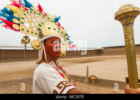 Chimor warrior at the Chan Chan Museum, Trujillo, Peru Stock Photo - Alamy
