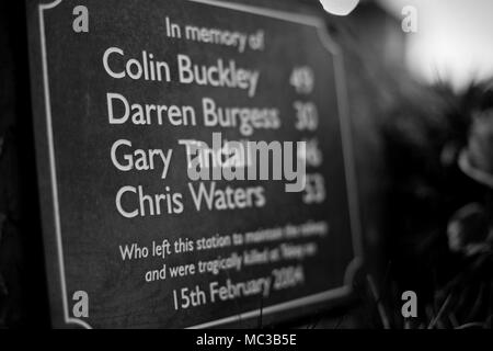 Carnforth railway station memorial to the 4 men who were killed in the ...