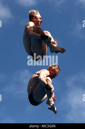Lucas Thomson in the Men's 10m preliminary round during the British ...