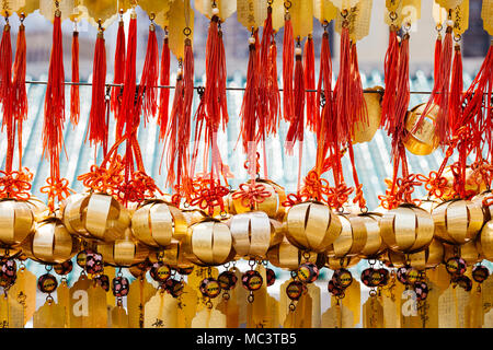 Buddhist gold bell at Wong Tai Sin Temple in Hong kong Stock Photo - Alamy