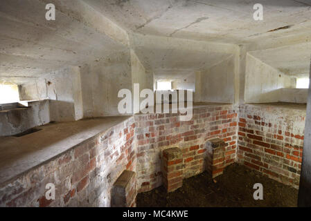 WORLD WAR II PILLBOX OR GUN EMPLACEMENT SUBMERGED BY INCOMING SEA ON ...