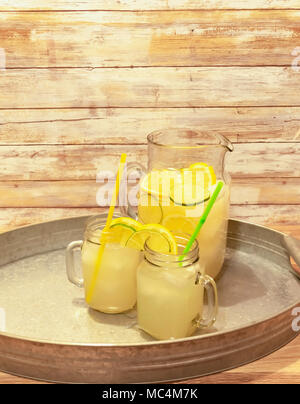 sweat and icy cold lemonade ready to be served Stock Photo - Alamy