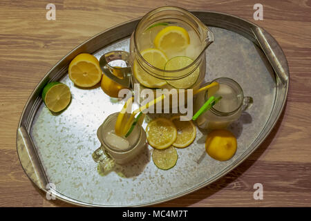sweat and icy cold lemonade ready to be served Stock Photo - Alamy