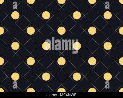 Abstract geometric lemon slice ornament with leaves seamless pattern ...