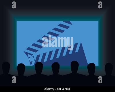 people watch movie Stock Vector Image & Art - Alamy