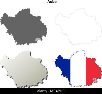 MAP OF AUBE FRANCE Stock Photo - Alamy