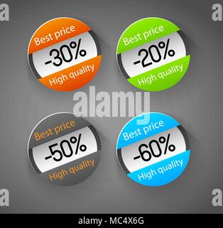 abstract circles badges, price tags labels, design template Stock ...