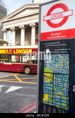 A map at Euston station, London, UK Stock Photo - Alamy