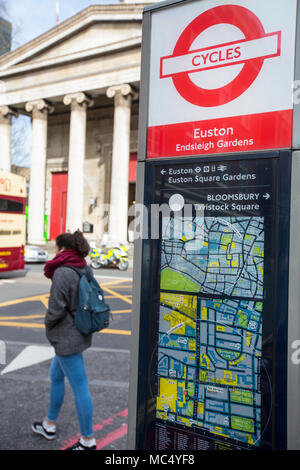 A map at Euston station, London, UK Stock Photo - Alamy