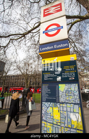 A map at Euston station, London, UK Stock Photo - Alamy