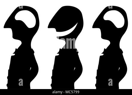 cartoon vector illustration of a smart and dumb guy Stock Vector Image ...