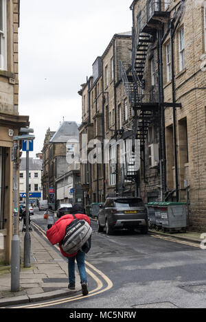 Walk down the narrow street, lined with medieval stone houses of Frasco ...
